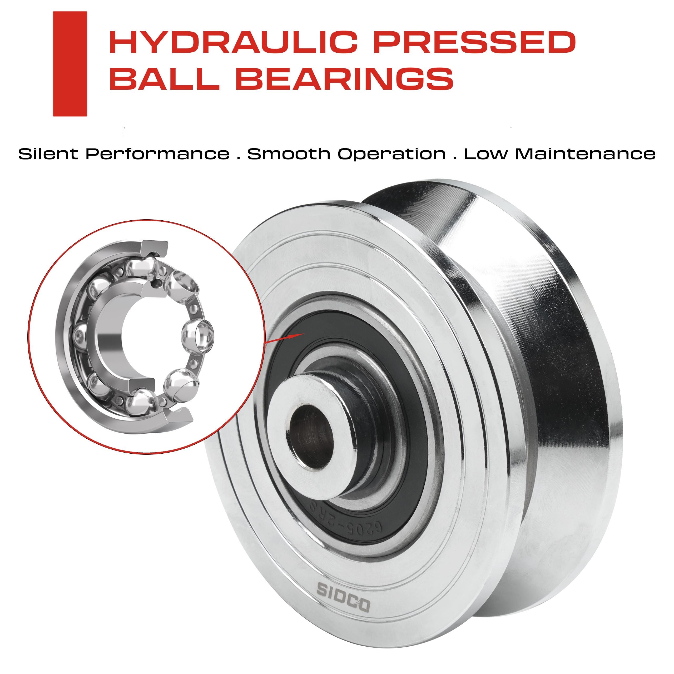 Sidco Supply 4 Inch V-groove Wheel-solid Steel–heavy Duty-inverted V ...