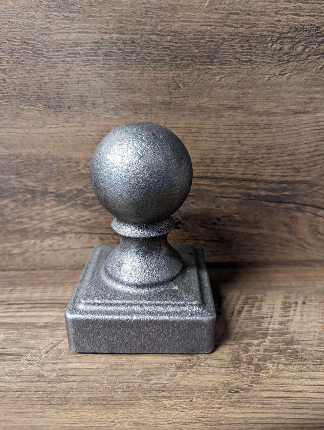 Metal Post Cap 4-Pack Cast Iron Ball Cap Fence Finials - 2x2 Inch ...