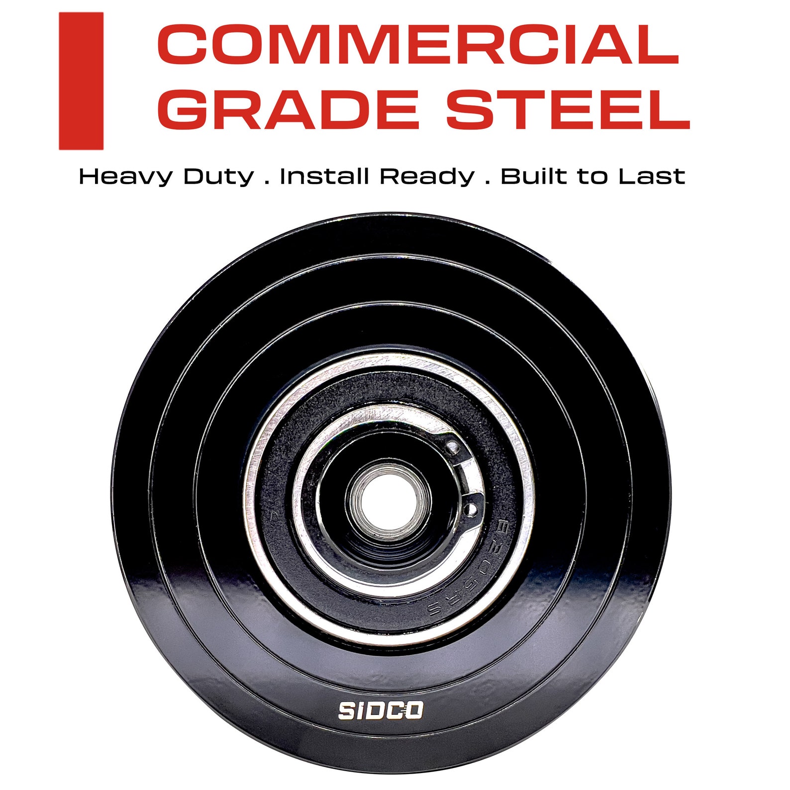Sidco Supply 4 Inch V-groove Wheel-solid Steel–heavy Duty-inverted V ...
