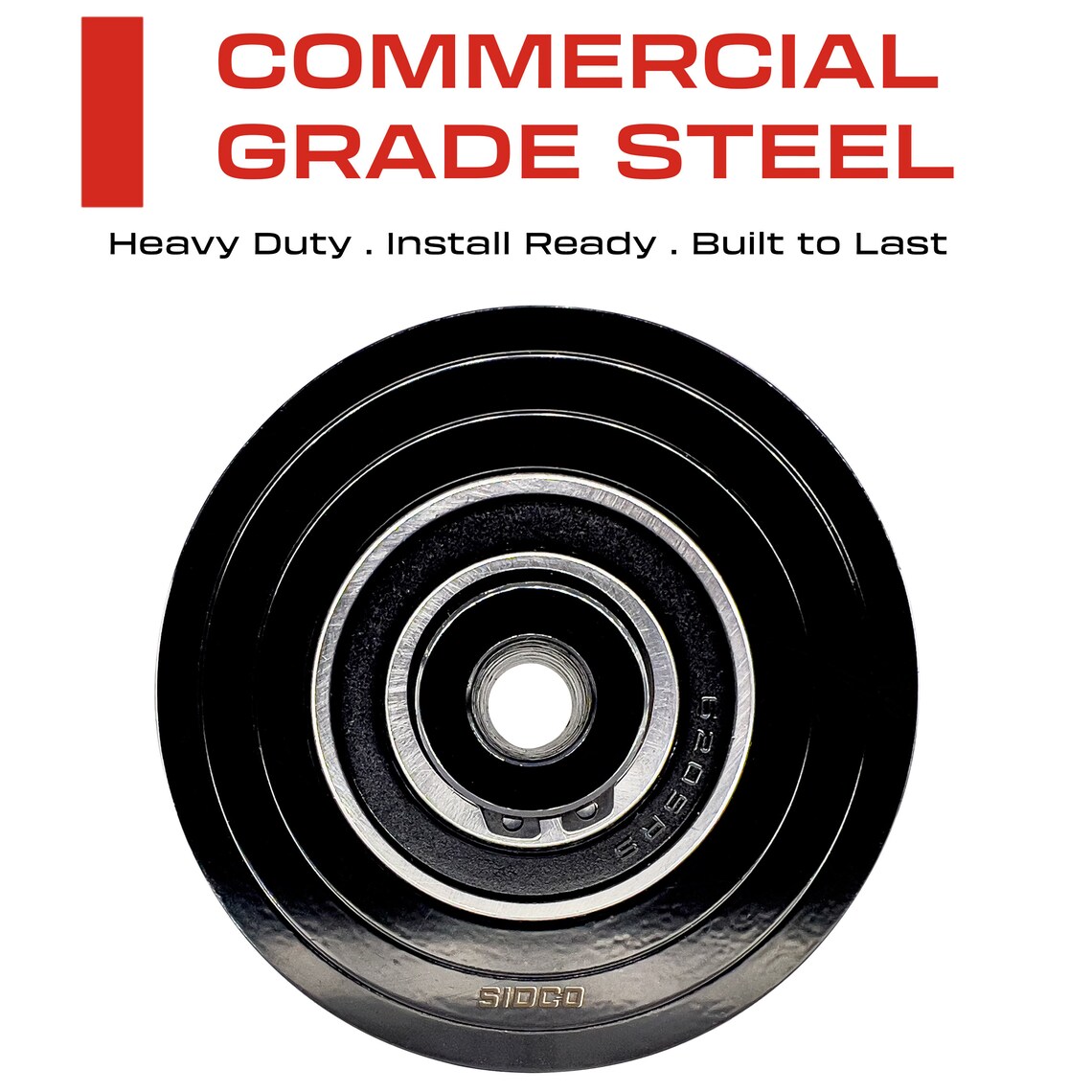 Sidco Supply 3.5 Inch V-groove Gate Wheels Solid Stee Inverted V Shape ...