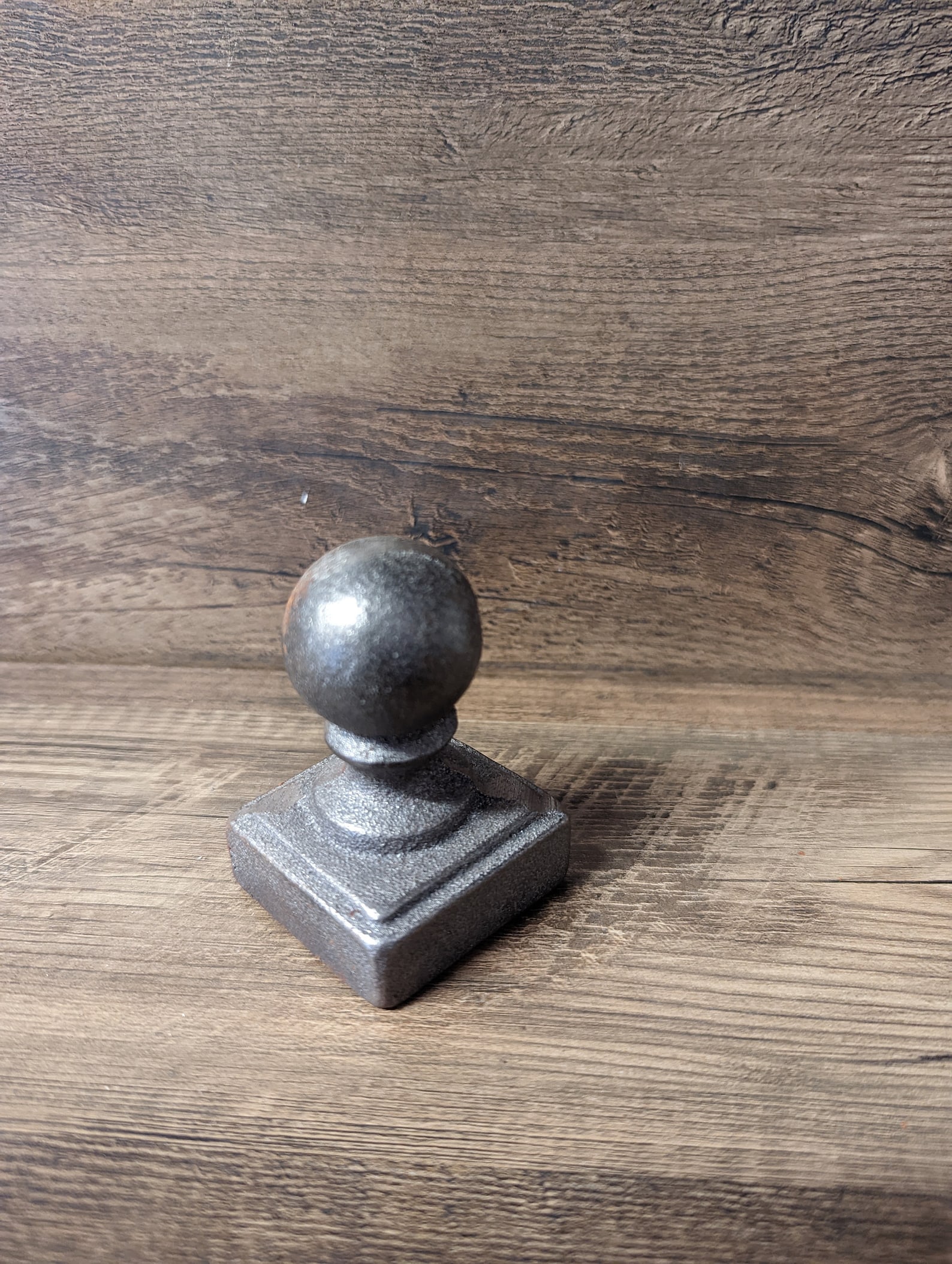 1.5 X 1.5 Cast Iron Ball Fence Finial Square Topper Post Caps for Posts ...