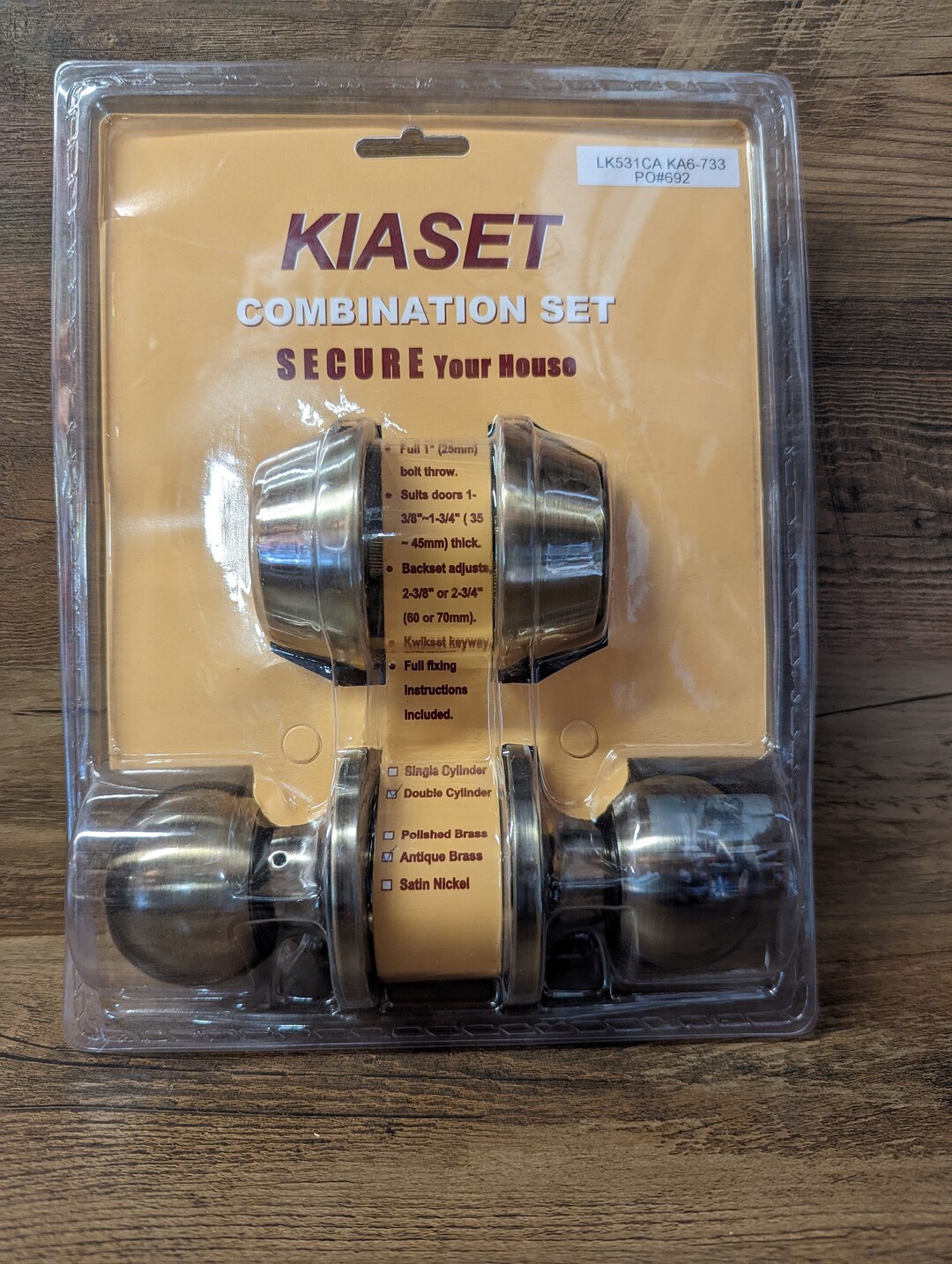 KAISET Security Door Lock Set Antique Brass - Etsy