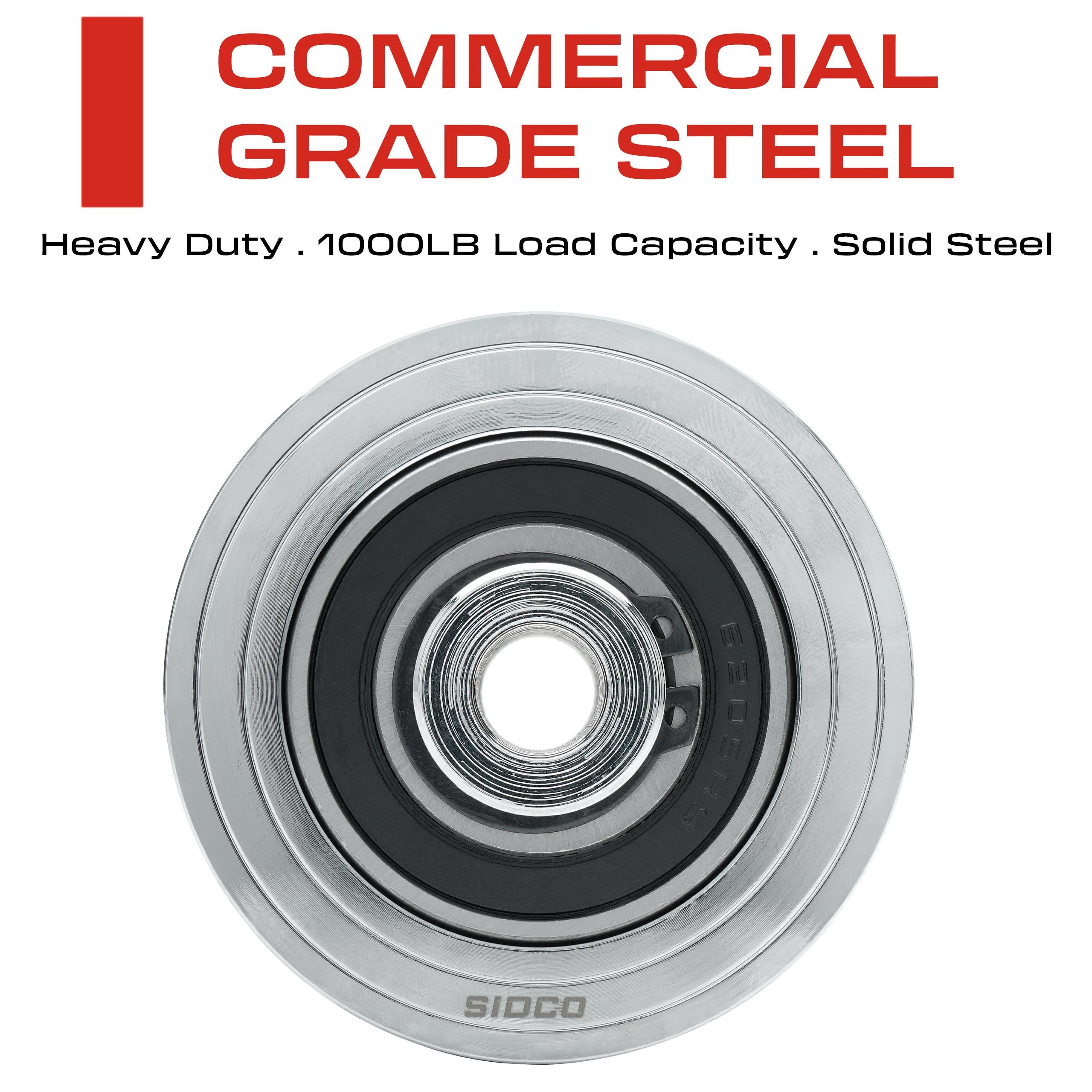 Sidco Supply 3 Inch V-groove Gate Wheels Solid Steel for Gate chrome - Etsy