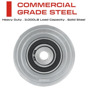 Sidco Supply 4 Inch V-groove Wheel-solid Steel–heavy Duty-inverted V ...