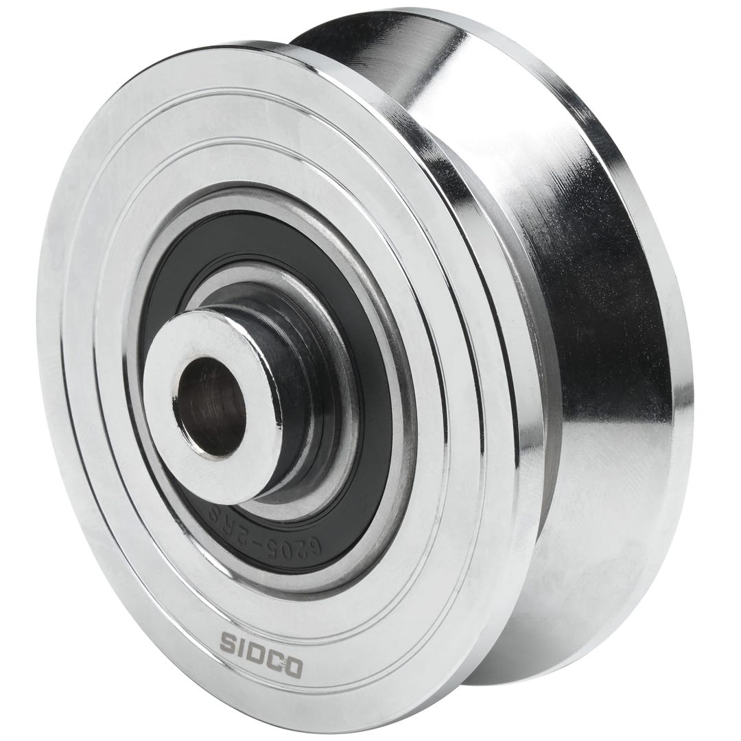 Sidco Supply 4 Inch V-groove Wheel-solid Steel–heavy Duty-inverted V ...