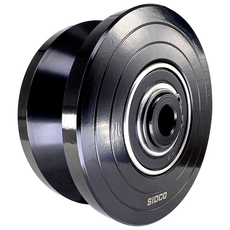 Sidco Supply 4 Inch V-groove Wheel-solid Steel–heavy Duty-inverted V ...