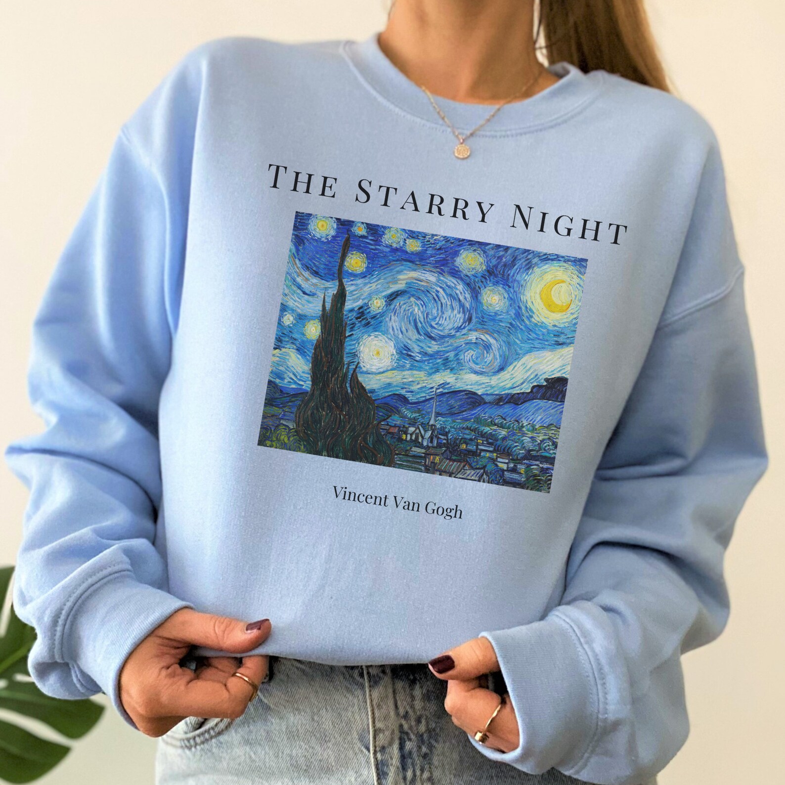 Starry Night by Vincent Van Gogh Sweater Womens Unisex Sweatshirt ...