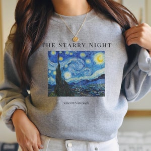 Starry Night by Vincent Van Gogh Sweater Womens Unisex Sweatshirt ...