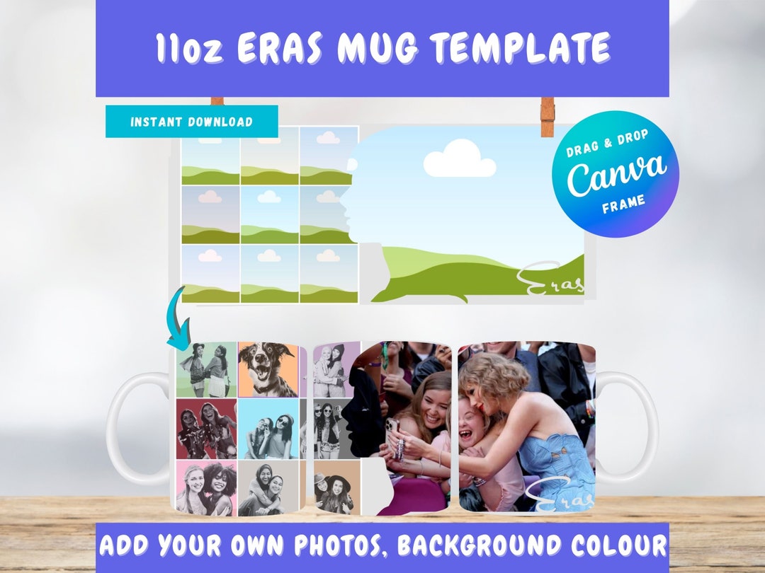 Custom Eras Tour 11oz Mug Template Eras Tour Personalised - Etsy