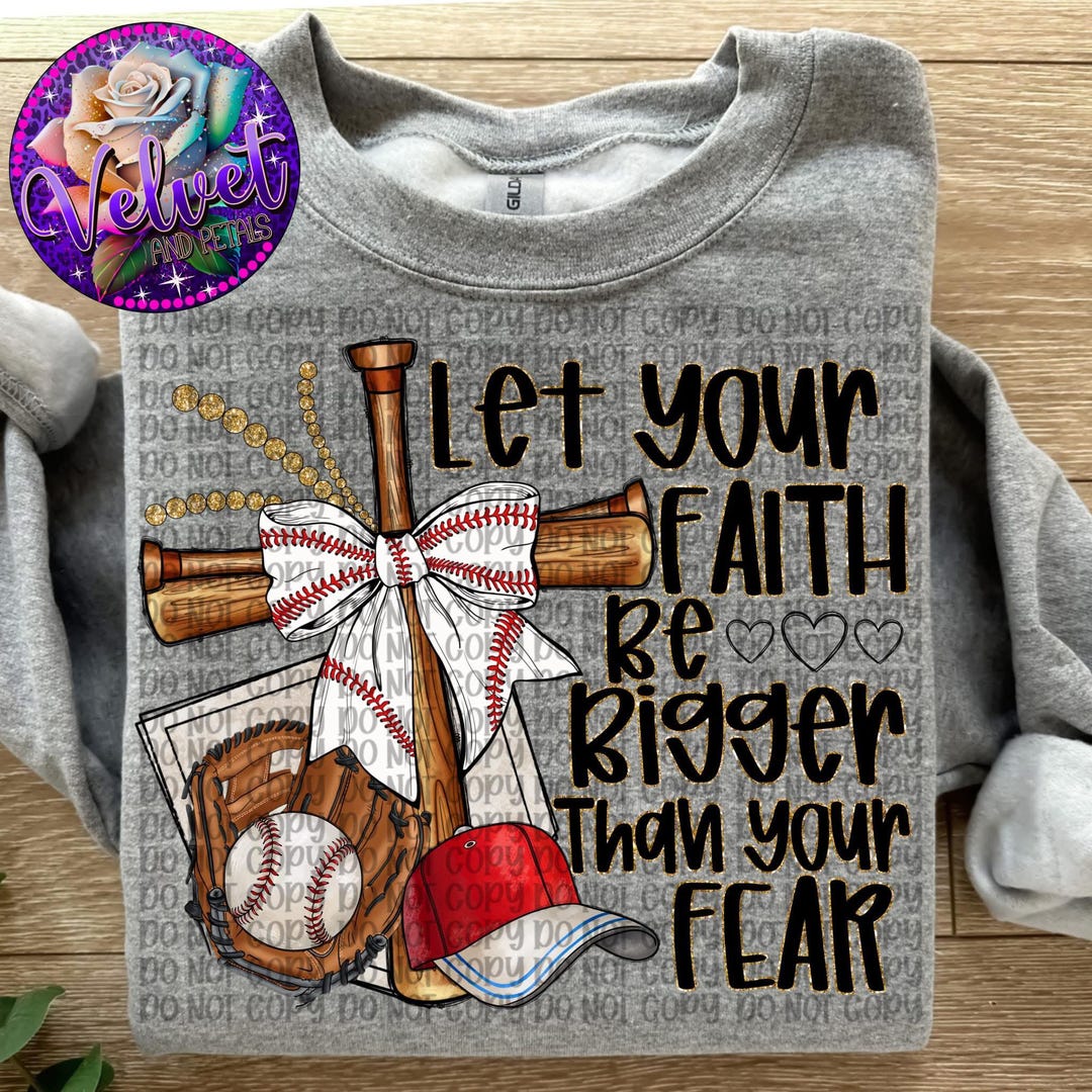 Baseball Png, Faith Png, Coquette Bow, Let Your Faith Be Bigger Than ...