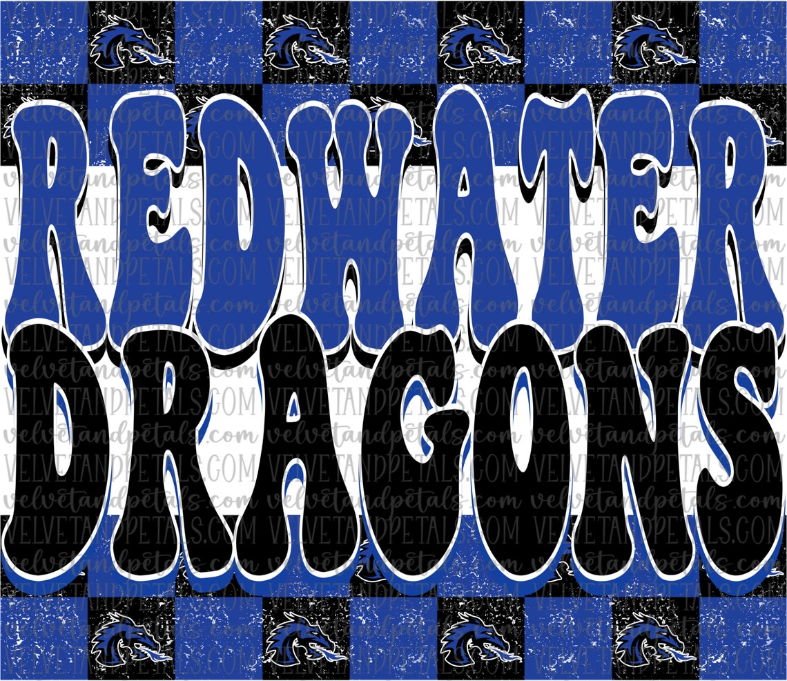 Redwater Dragons Png, School Spirit Png, Trending Png, Checkered Design ...