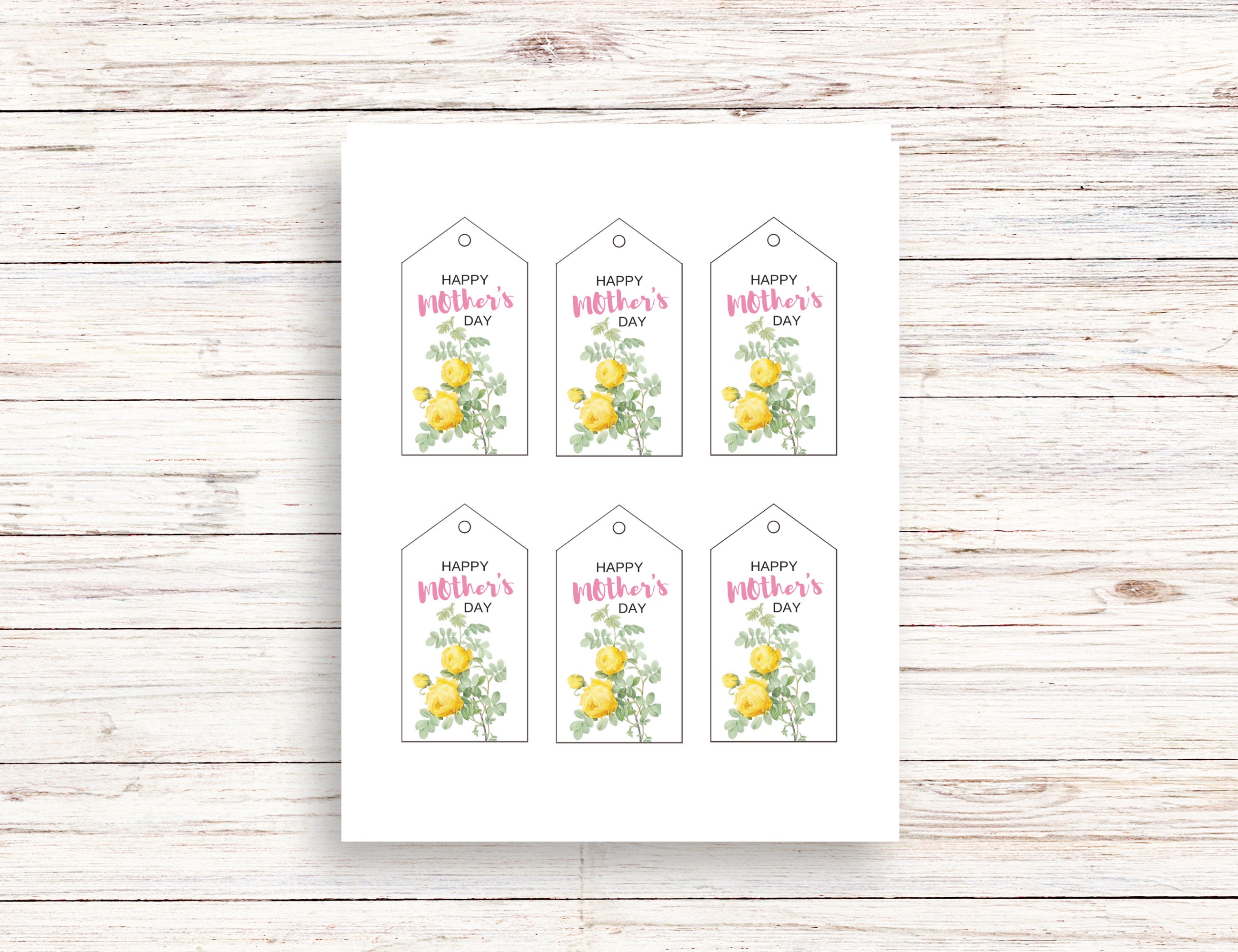 Printable Floral Mother's Day Gift Tags, Mother's Day Gift, Mom Gift ...