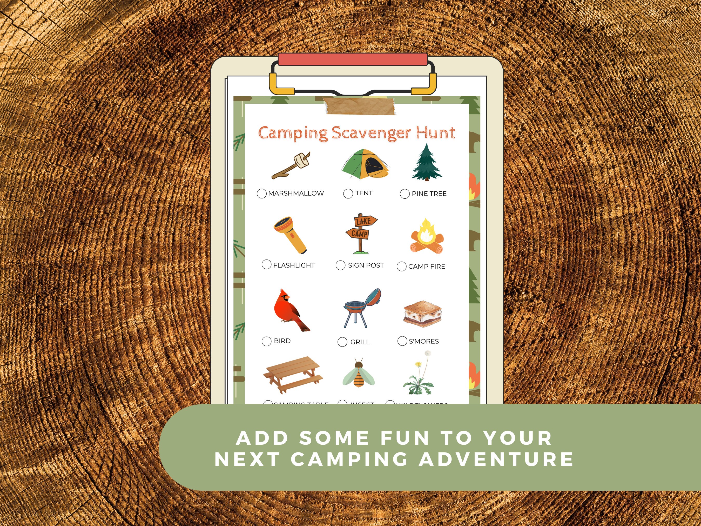Camping Scavenger Hunt for Kids Scavenger Hunt for Adults - Etsy