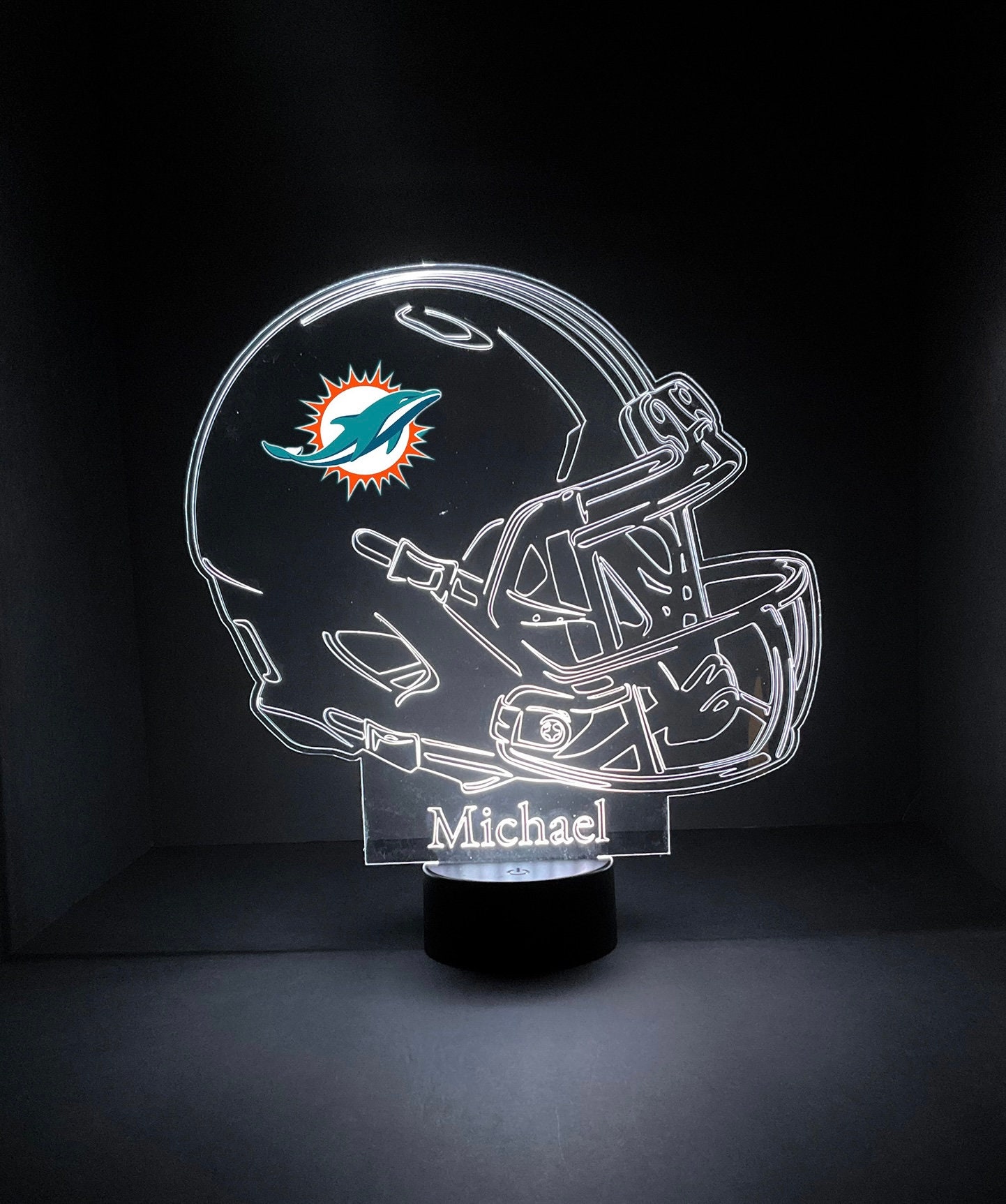 Miami Dolphins, Light Up, Modern Helmet, NFL Football LED Sports Fan ...