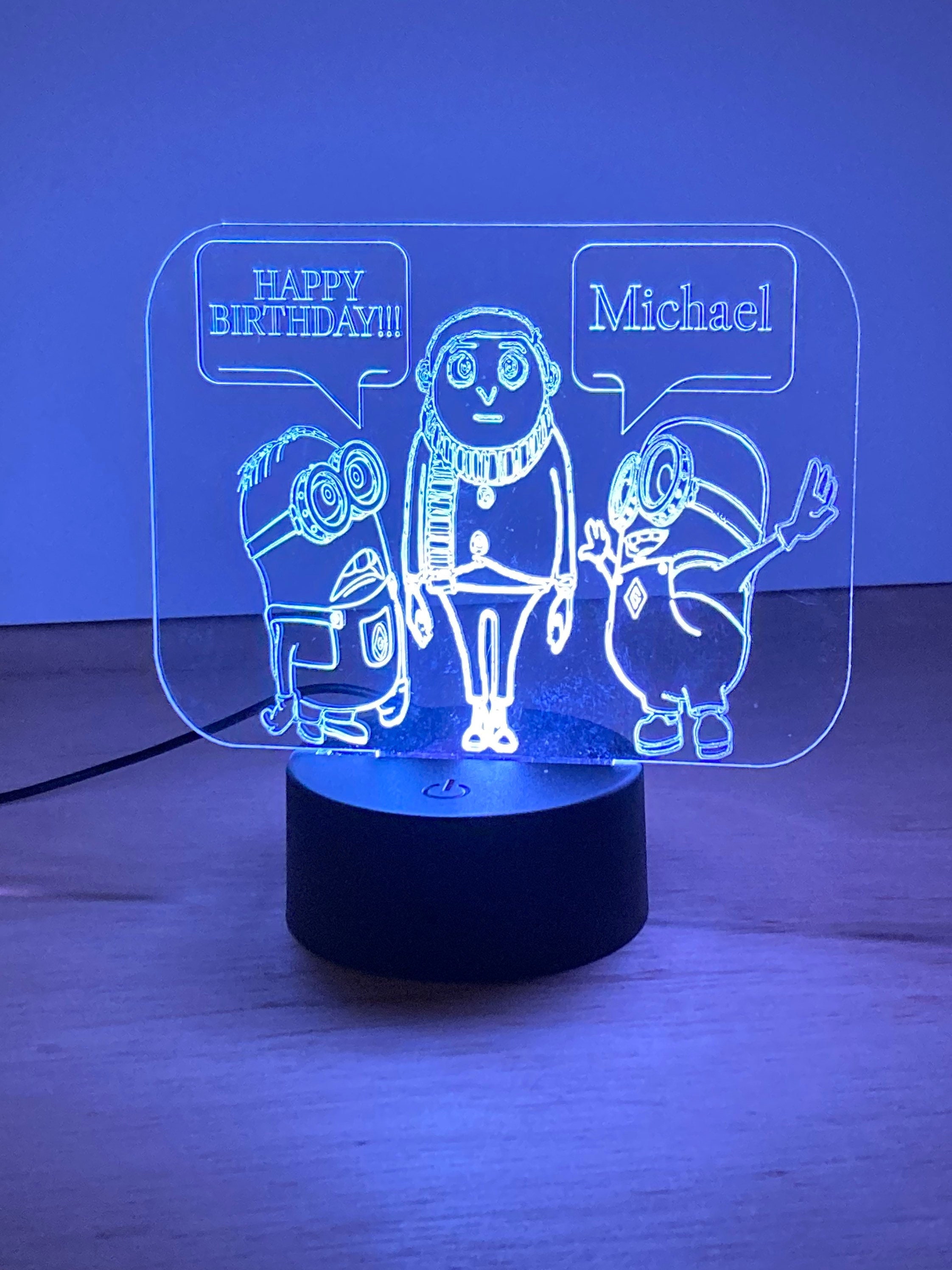 Minions LED Light, Gift Item Lamp, LED Base Night Lights - Etsy