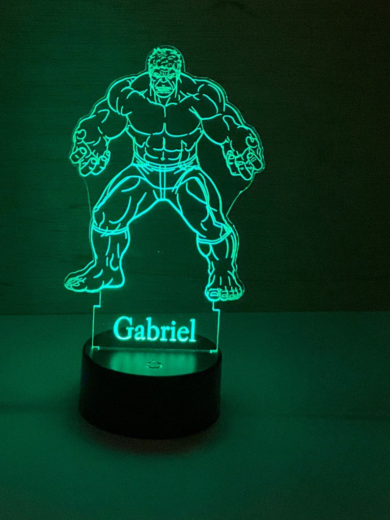 Hulk Personalized LED Light, Gift Item Lamp, LED Base Night Lights - Etsy