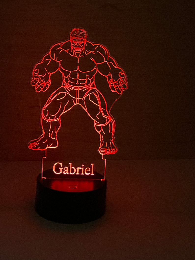 Hulk Personalized LED Light, Gift Item Lamp, LED Base Night Lights - Etsy