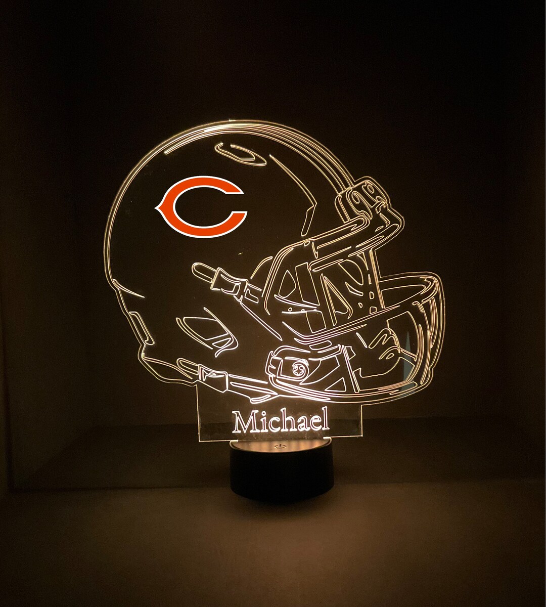 Chicago Bears, Light Up, Modern Helmet , NFL Football LED Sports Fan ...