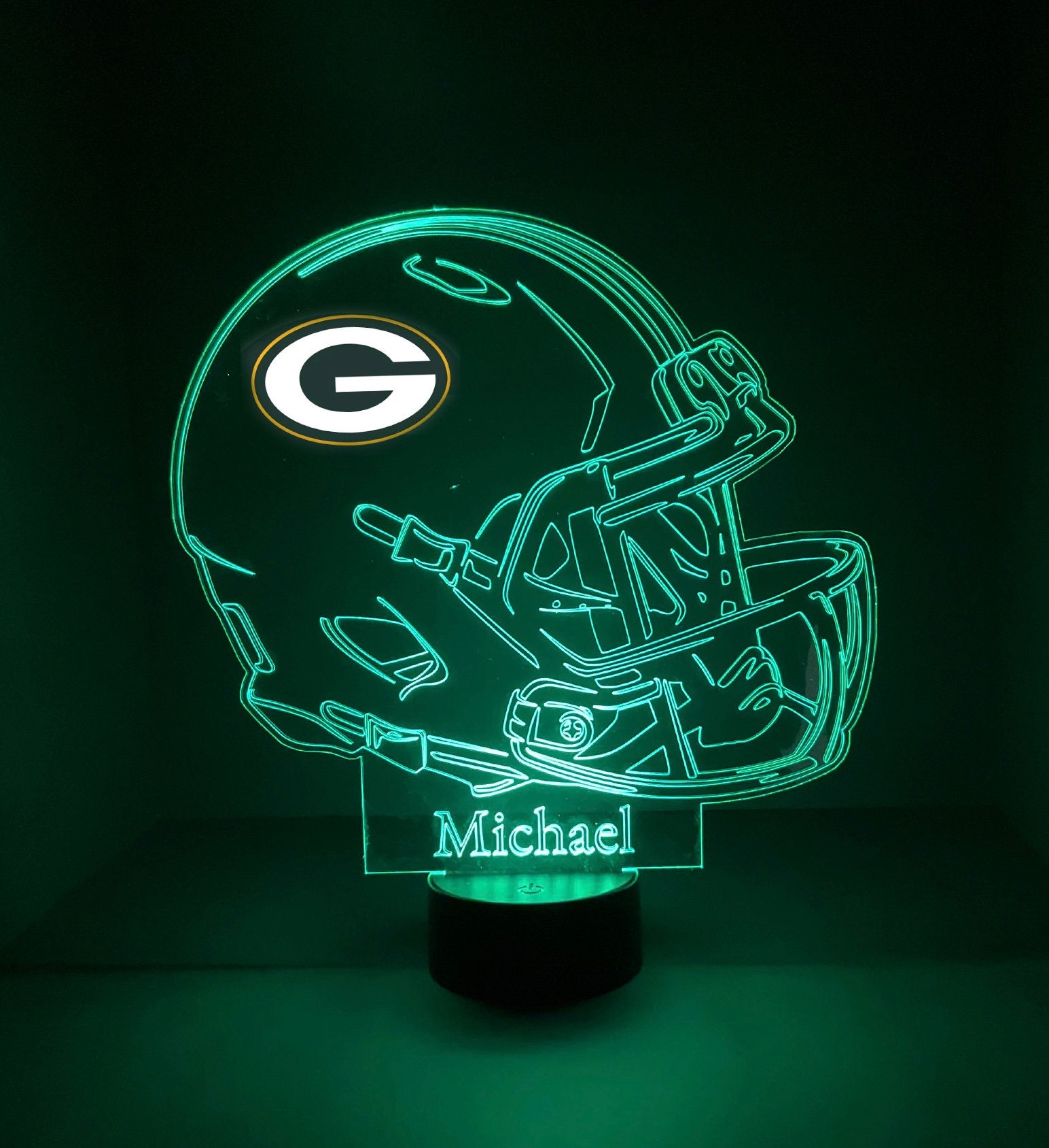 Green Bay Packers Light Up Modern Helmet NFL Football LED - Etsy