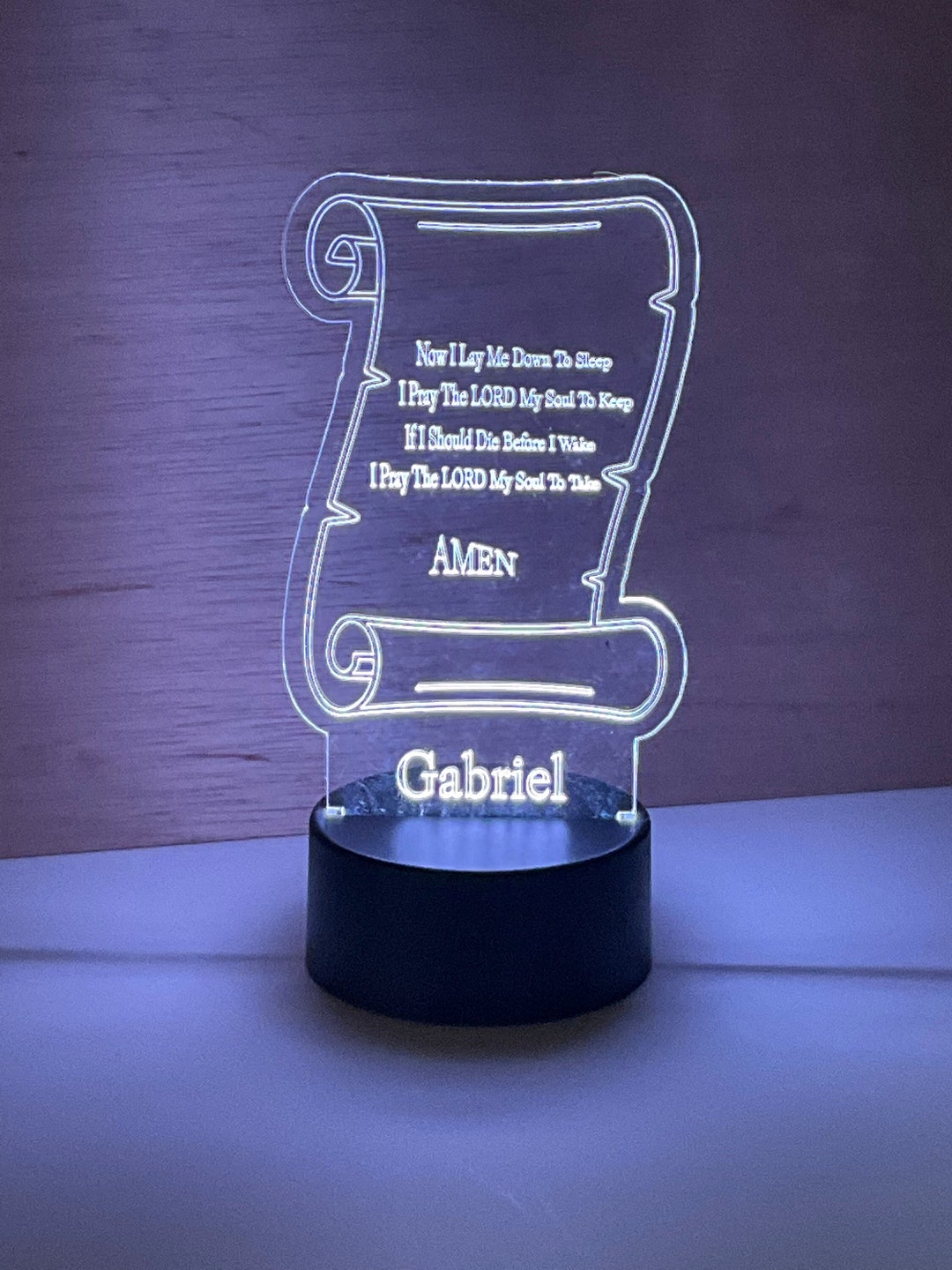 Child’s Prayer Personalized LED Light, Gift Item Lamp, LED Base Night ...
