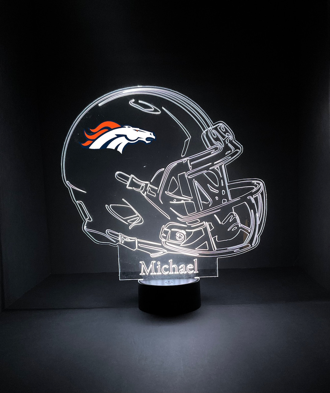 Denver Broncos, Light Up, Modern Helmet, NFL Football LED Sports Fan ...