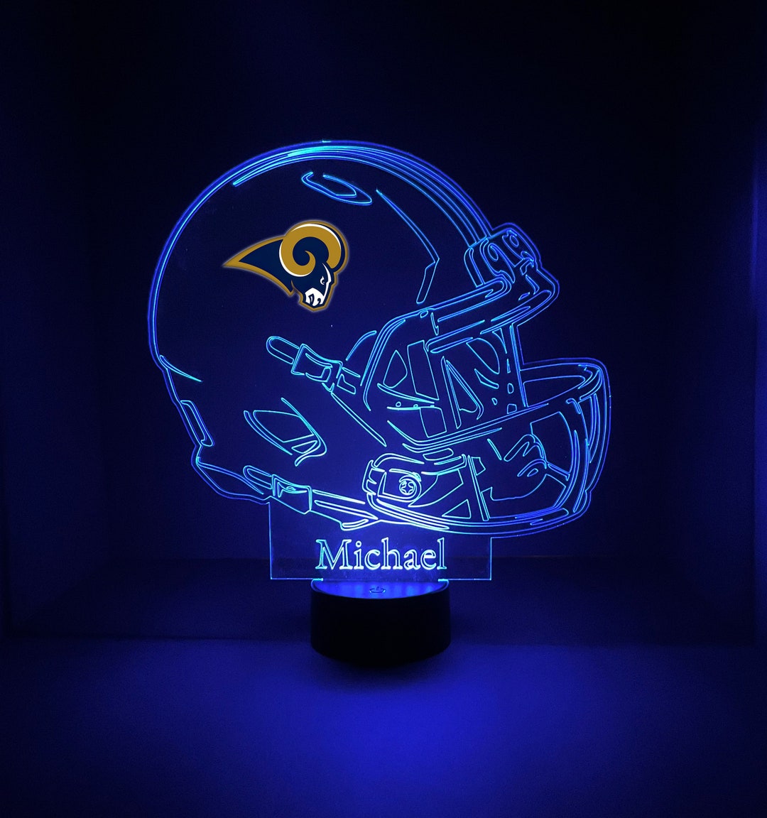 Los Angeles Rams, Light Up, Modern Helmet, NFL Football LED Sports Fan ...