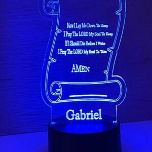 Child’s Prayer Personalized LED Light, Gift Item Lamp, LED Base Night ...