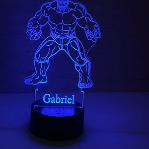 Hulk Personalized LED Light, Gift Item Lamp, LED Base Night Lights - Etsy