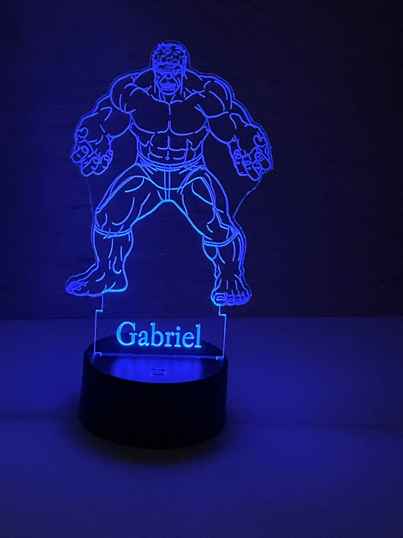 Hulk Personalized LED Light, Gift Item Lamp, LED Base Night Lights - Etsy