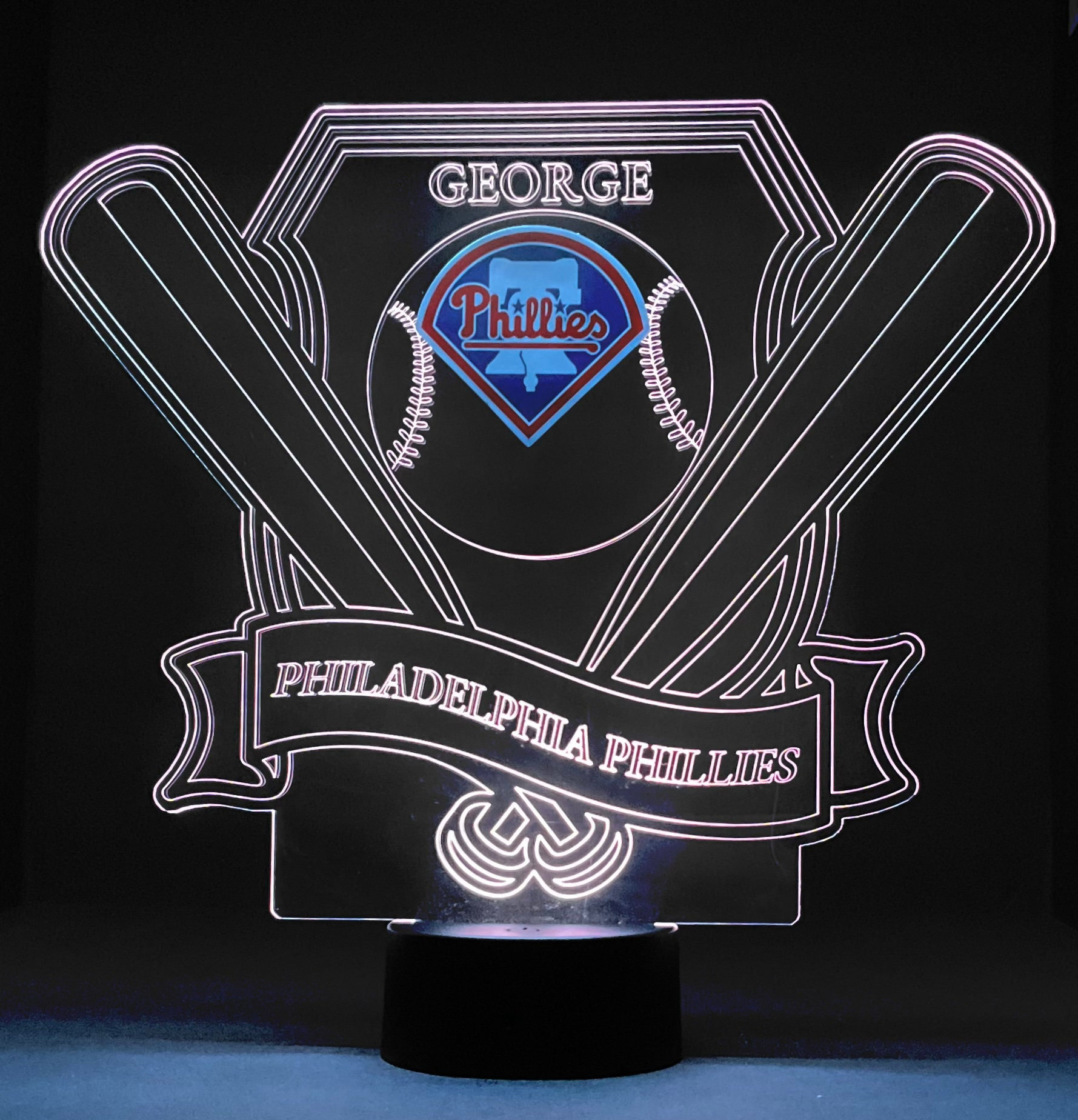 Philadelphia Phillies MLB Baseball Sports Light up Lamp LED ...