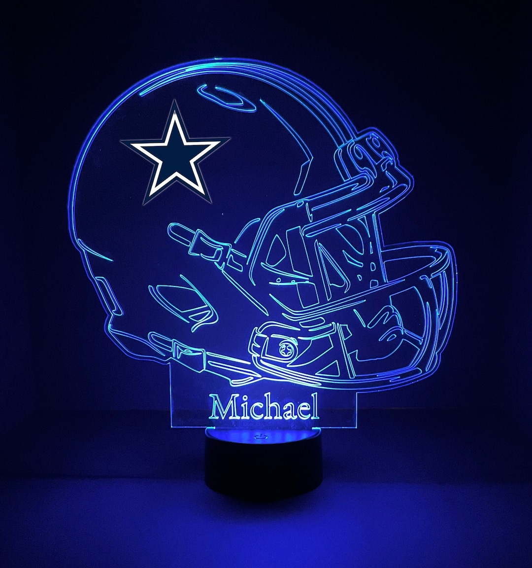 Cowboys, Modern Helmet, Light Up, NFL Football LED Sports Fan Lamp ...