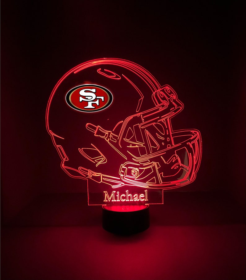 San Francisco 49ers, Modern Helmet, Light Up, NFL Football LED Sports ...