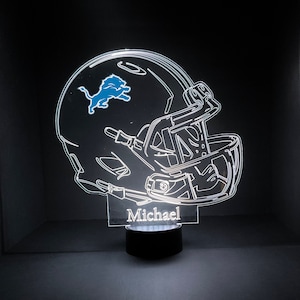Detroit Lions Light up Lamp - Etsy