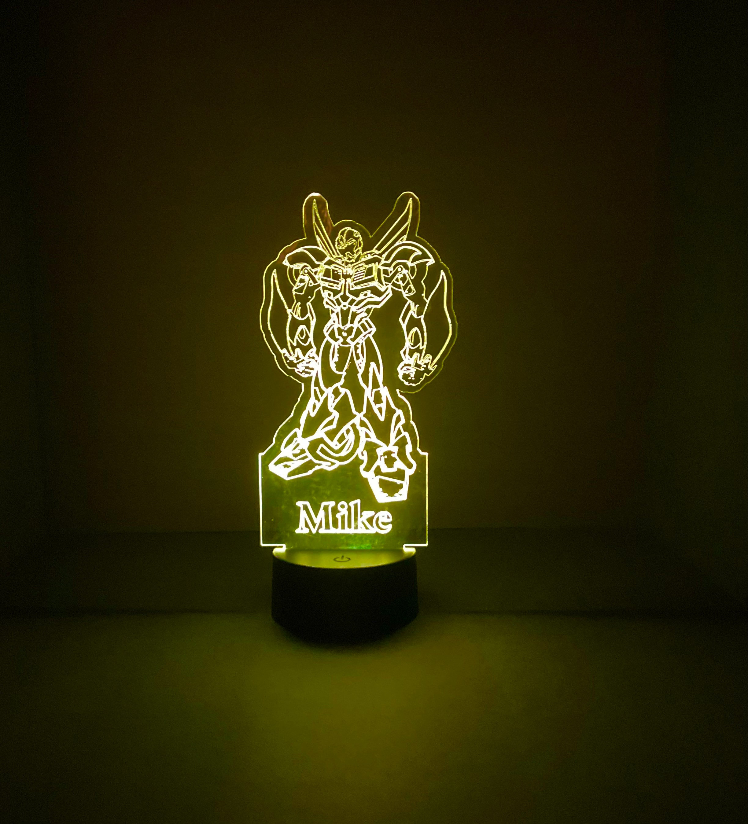 Transformer Bumblebee Personalized LED Light, Gift Item Lamp, LED Base ...