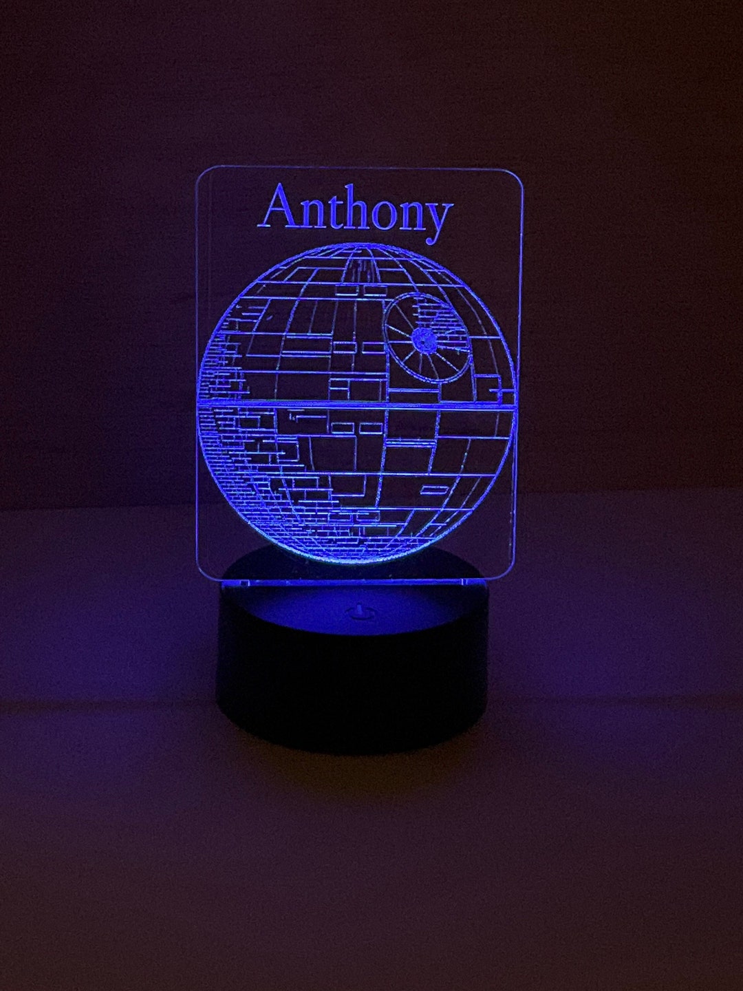 Death Star Personalized LED Light, Gift Item Lamp, LED Base Night ...