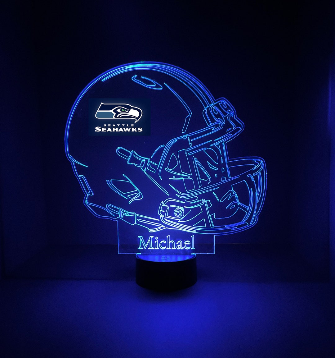 Seattle Seahawks, Light Up, Modern Helmet, NFL Football LED Sports Fan ...