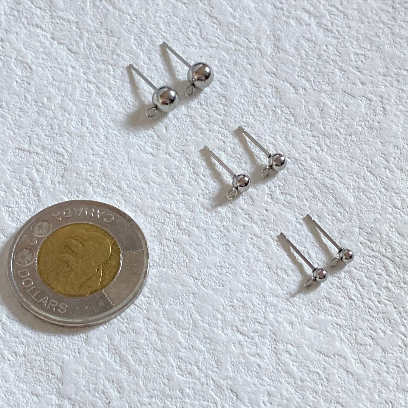 3mm/4mm/6mm Stainless Steel Ball Stud Earring Post With Loop,gold Steel ...