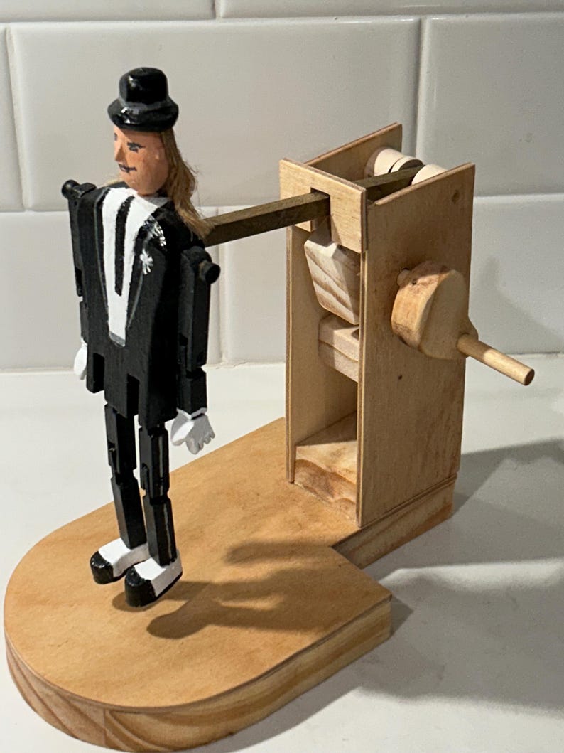 Handmade Wooden Dancing Man Automaton, Classy Calvin - Etsy