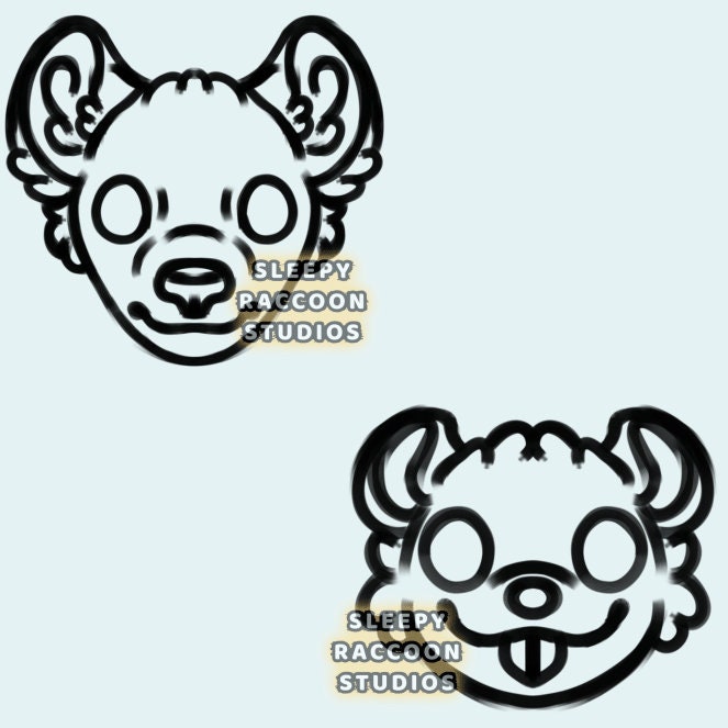 14 Pack Simple Headshot Icon Bases Furry Art Digital Pngs - Etsy
