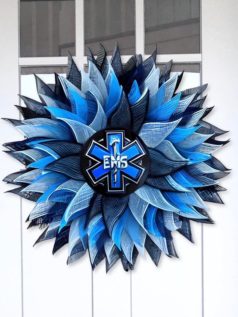 EMS Wreath, Healthcare Appreciation Gift, Fire Department Decor, Office ...