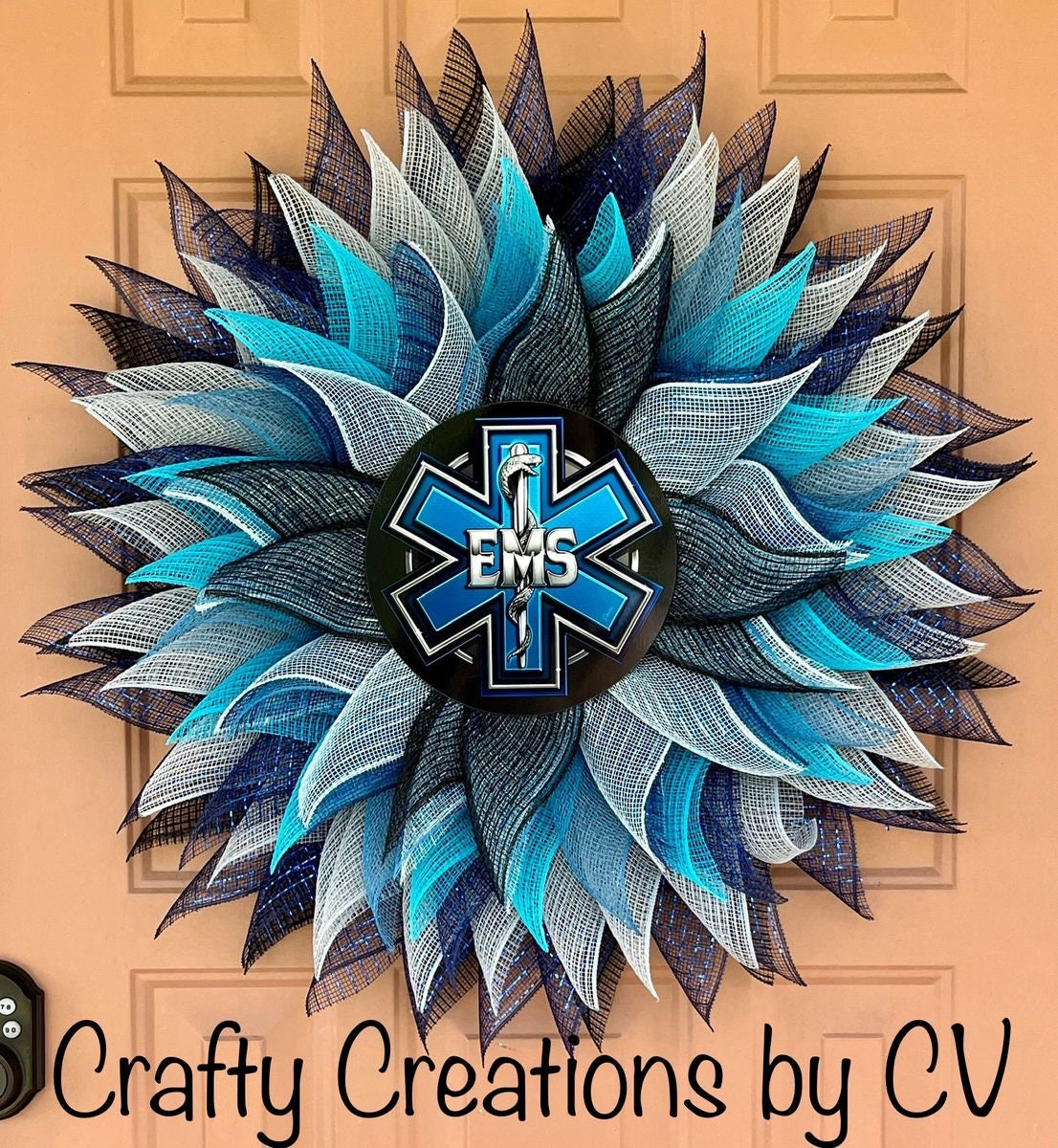 EMS Wreath, Healthcare Appreciation Gift, Fire Department Decor, Office ...