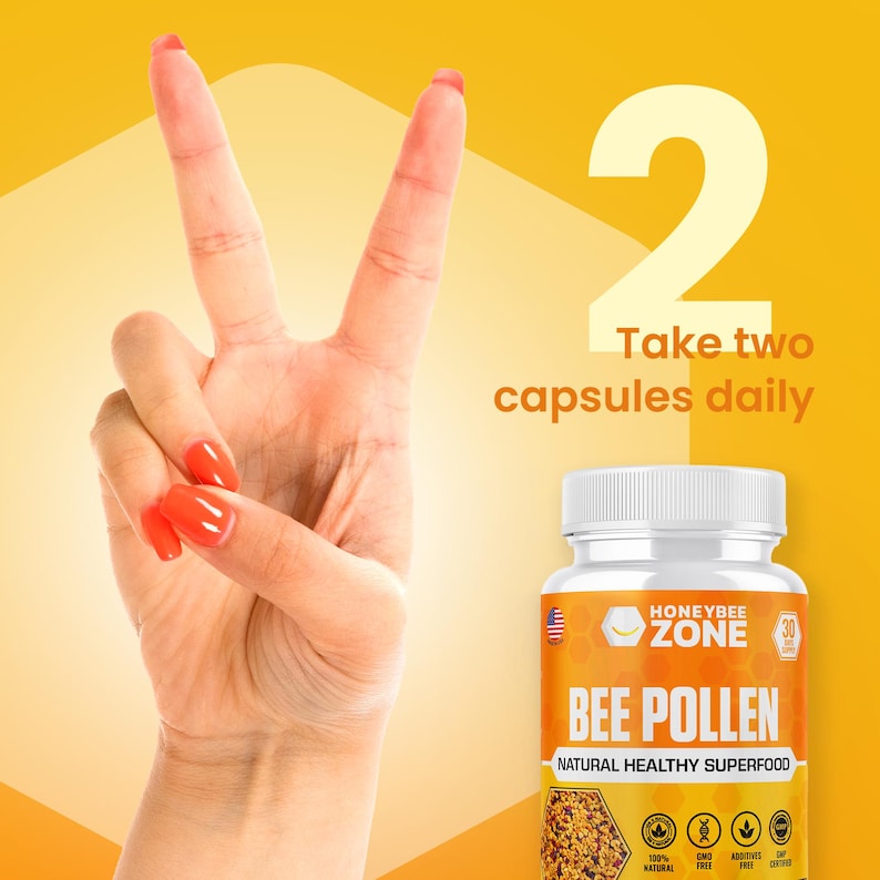 Natural Bee Pollen Capsules – Immune Support, Energy Boost ...