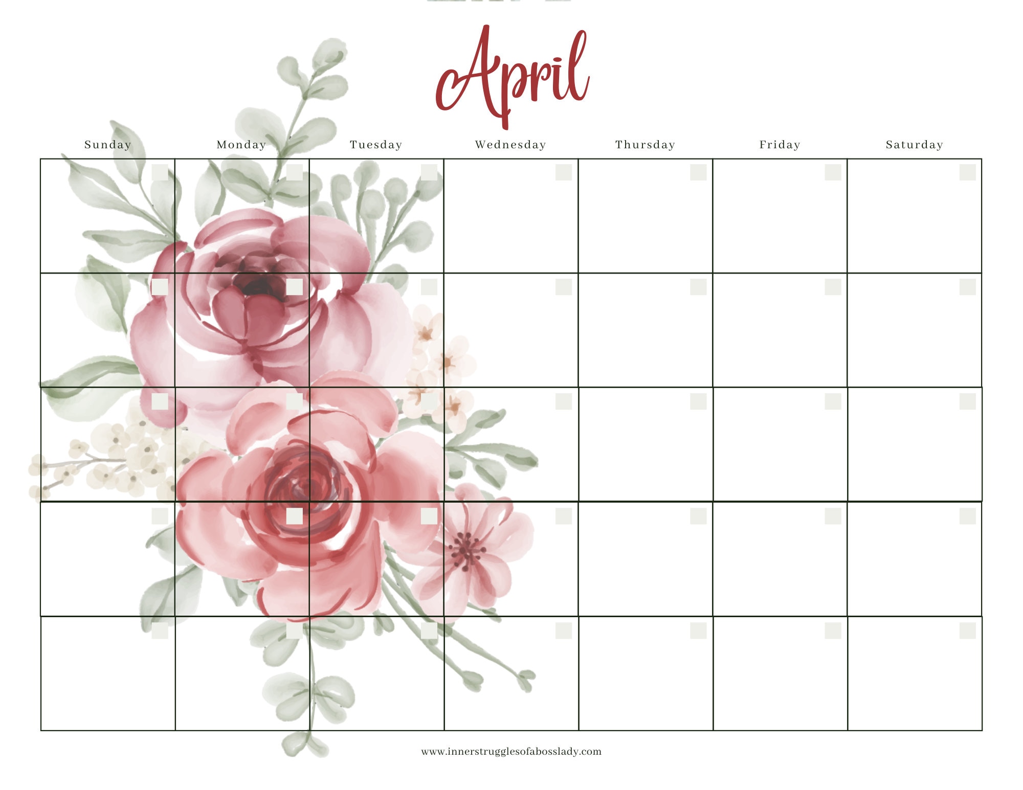 Fillable Wall Calendar - Etsy