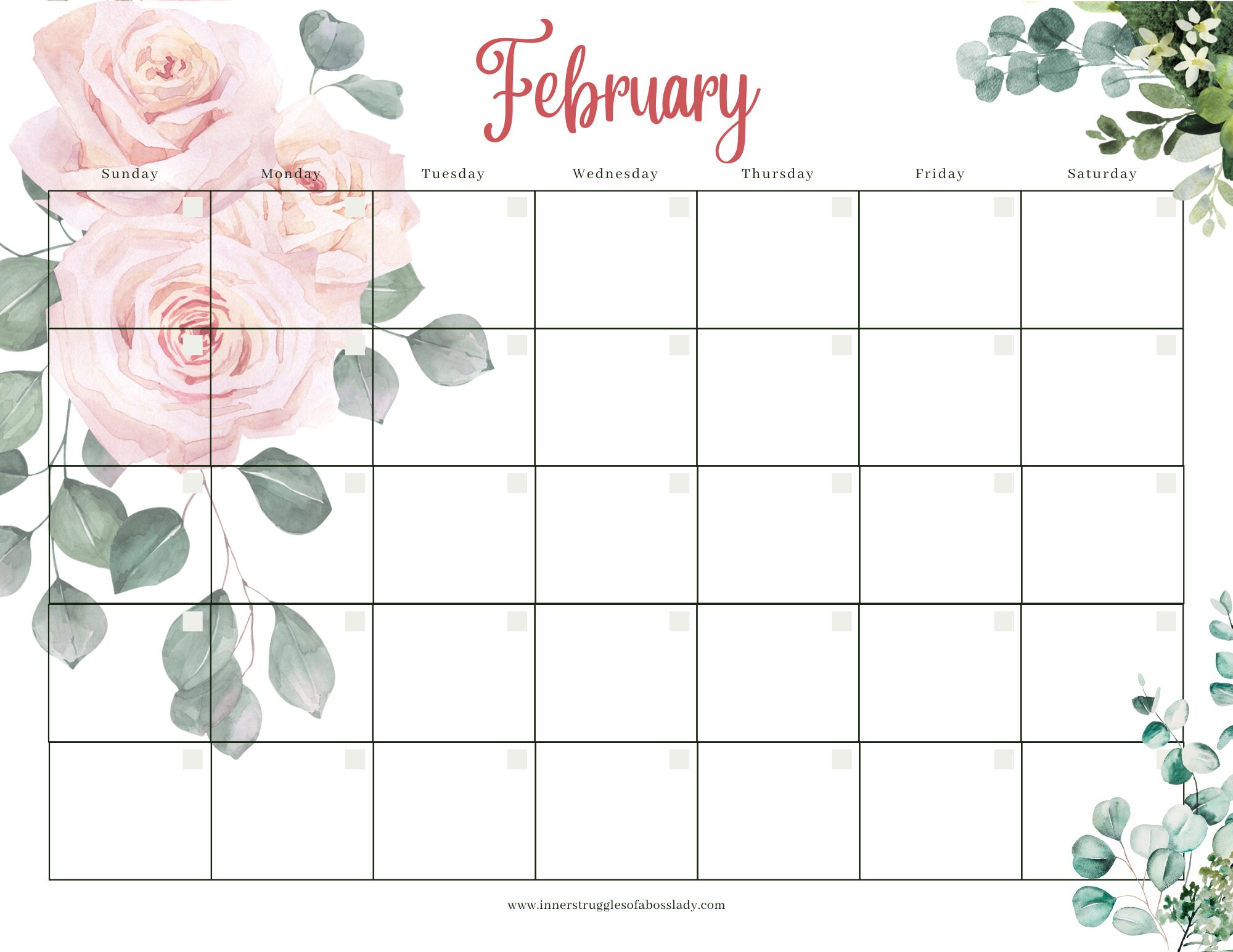 Fillable Wall Calendar - Etsy