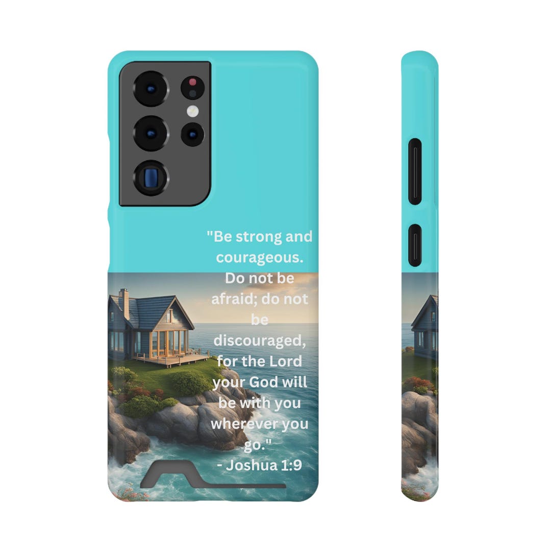 Bible Scripture (joshua 1-9) Phone Case With Card Holder - Unique Phone ...