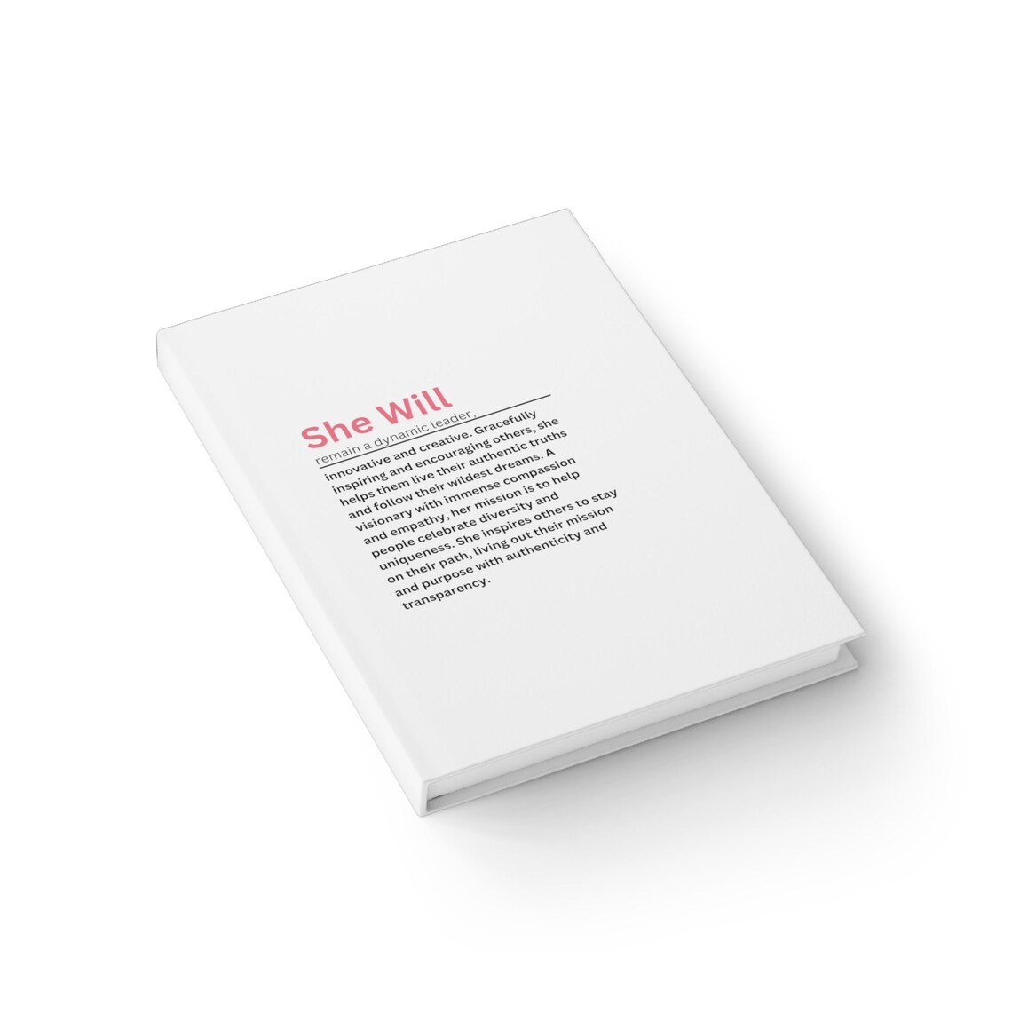 The "she Will" Journal - Blank Pages - Journal for Women ...