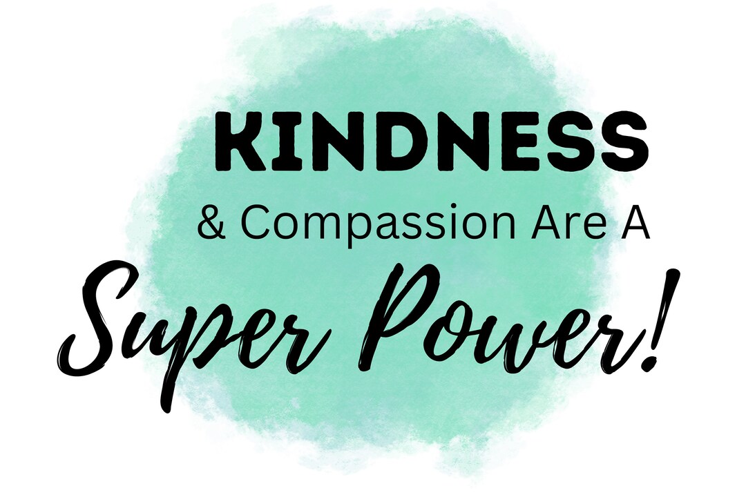 Digital / Beautiful Blue / 36x24 Printable Wall Art / Kindness and ...