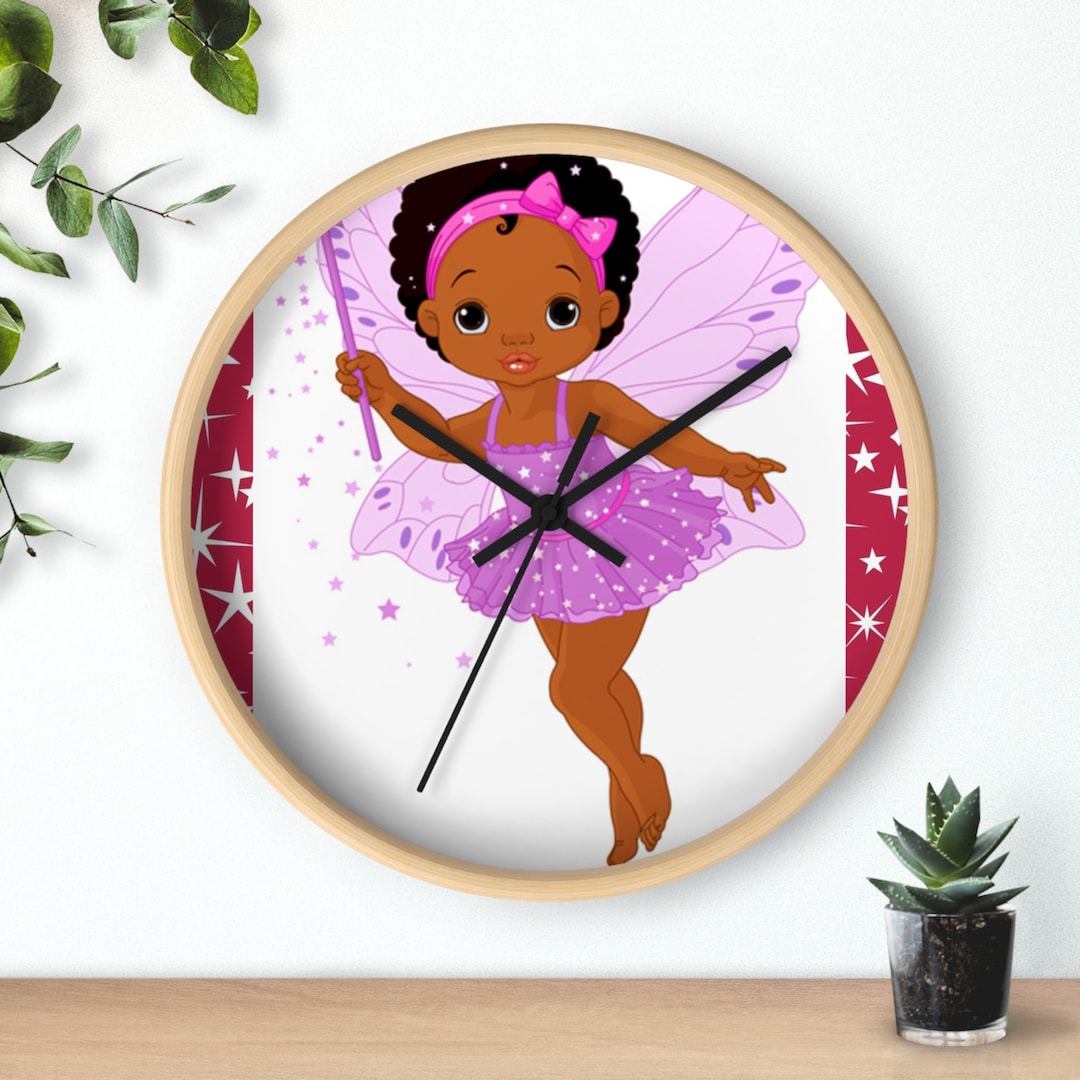 Wall Clock - Little Princess - Girls of Color Wall Clock - Accent ...