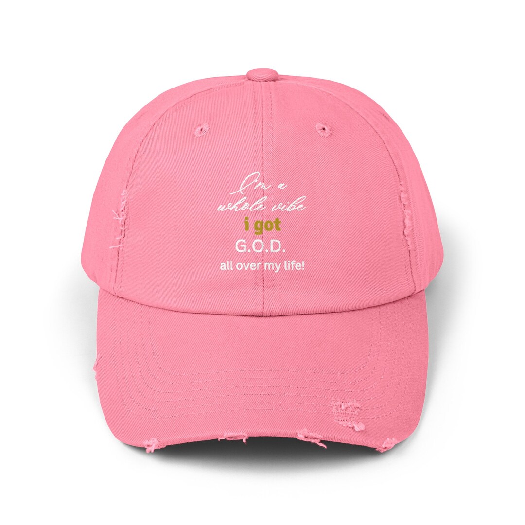 I'm A Whole Vibe Distressed Cap: Trendy Cotton Twill Hat - Etsy