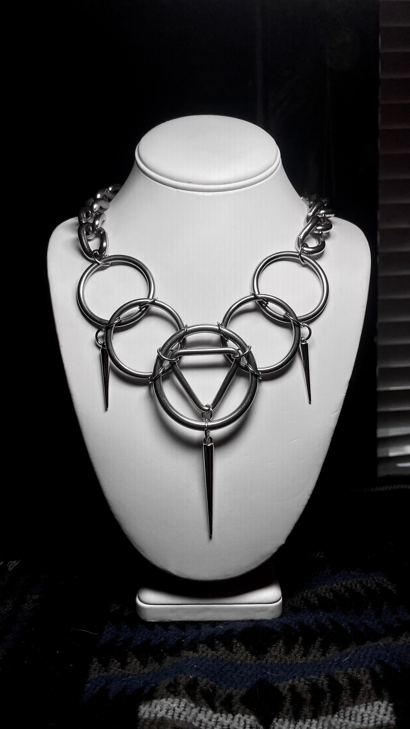 Grunge Punk Alt Edgy Thick Unisex Necklace, Stainless Steel, Tarnish ...